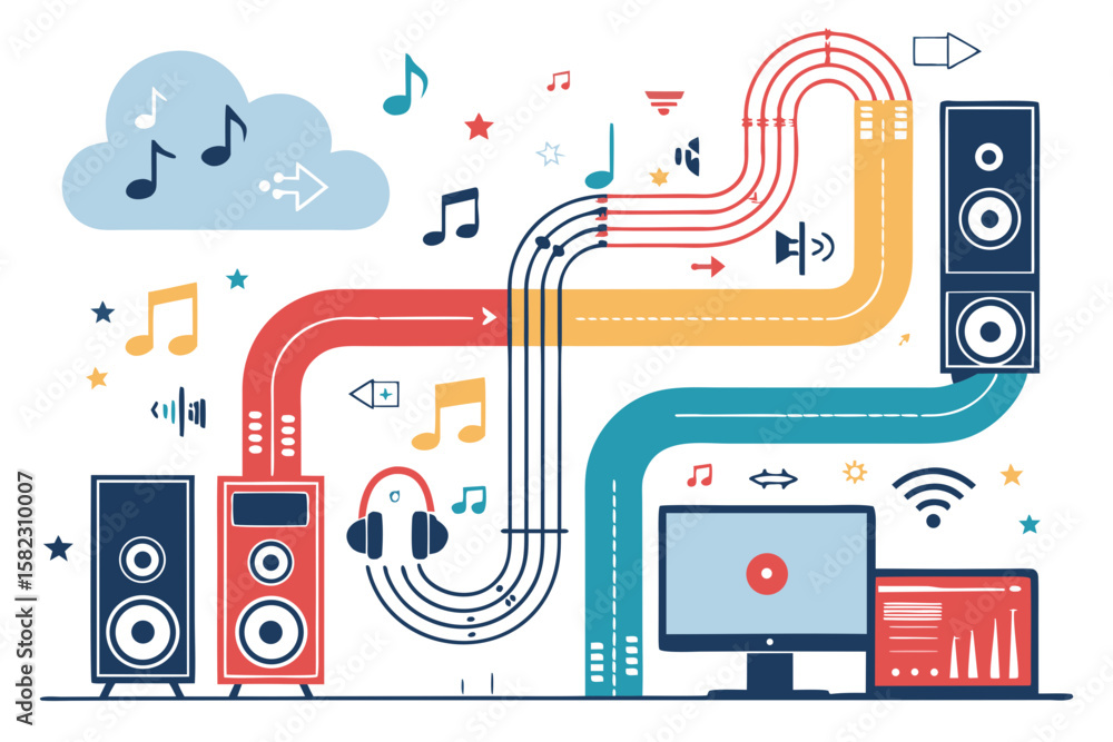 Amazing Music Streaming with Flowing Data and Sou Professional Quality ...
