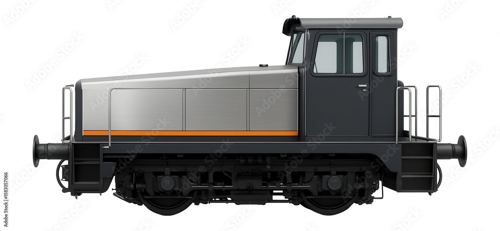 Foto de Stock Compact diesel shunting locomotive with a low-profile ...