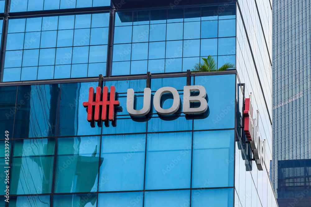 Jakarta, Indonesia - June 06, 2025: UOB United Overseas Bank logo on ...