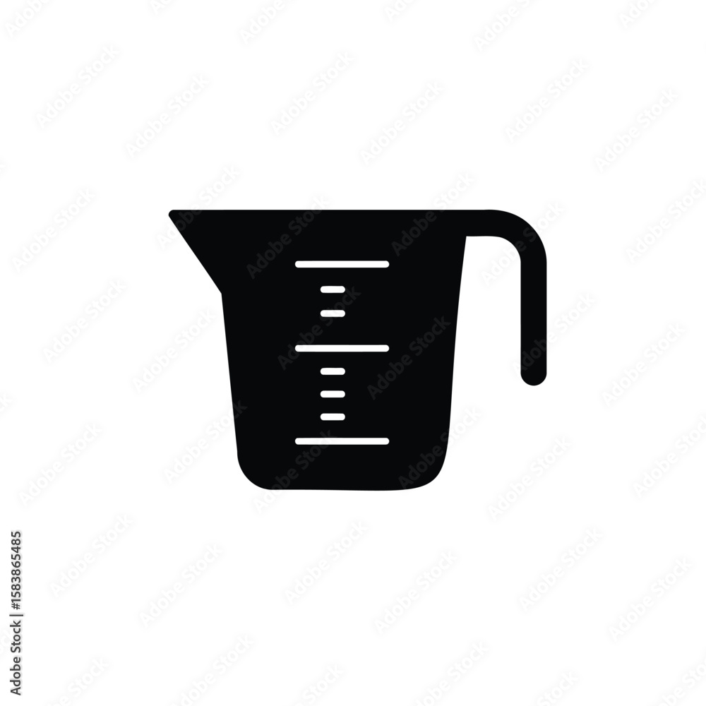 Measurement Tool A Black and White Culinary Icon for Precision in ...