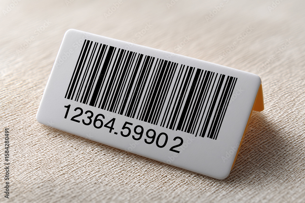 Scanning Success A Barcode Label Mockup for Retail Tracking and ...