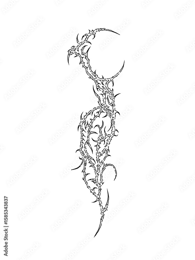 cybersigilism tattoo design for body Stock Vector | Adobe Stock