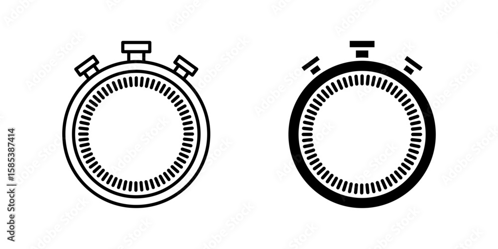 The 30 seconds, stopwatch Icon set. Symbol isolated white background ...