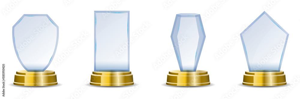 Golden number one trophy design symbolizing first place. Luxury element ...