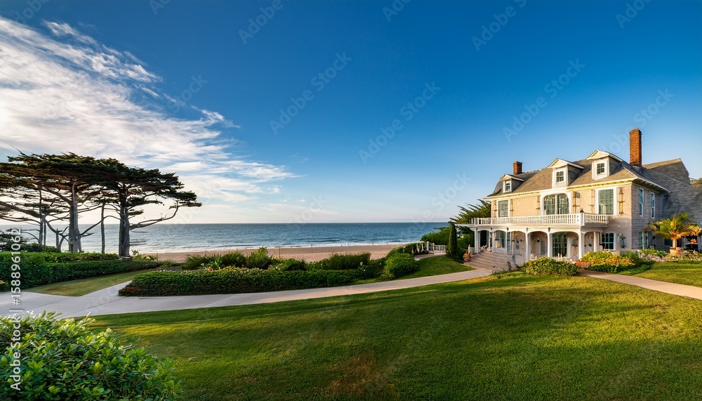 mediterranean inspired villa with a sprawling garden and a private ...