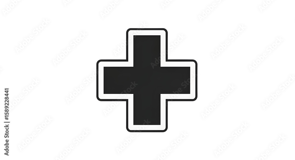 German Military Balkenkreuz Symbol from World War Two Black Cross ...