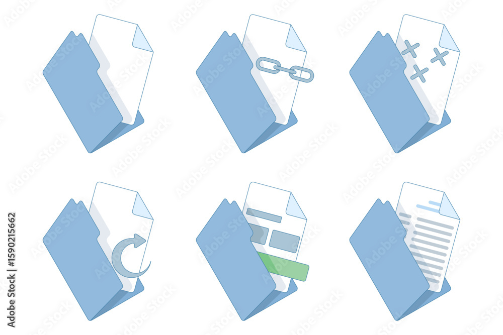 Document icon set. Document and file icon. Collection of signs. Paper ...