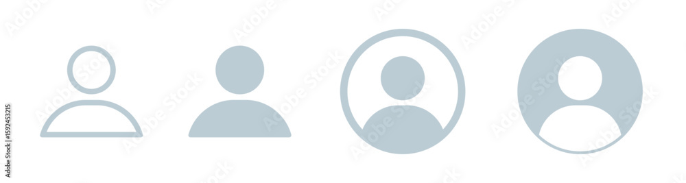 Default profile avatar icon. User account grey dp symbol for app ...
