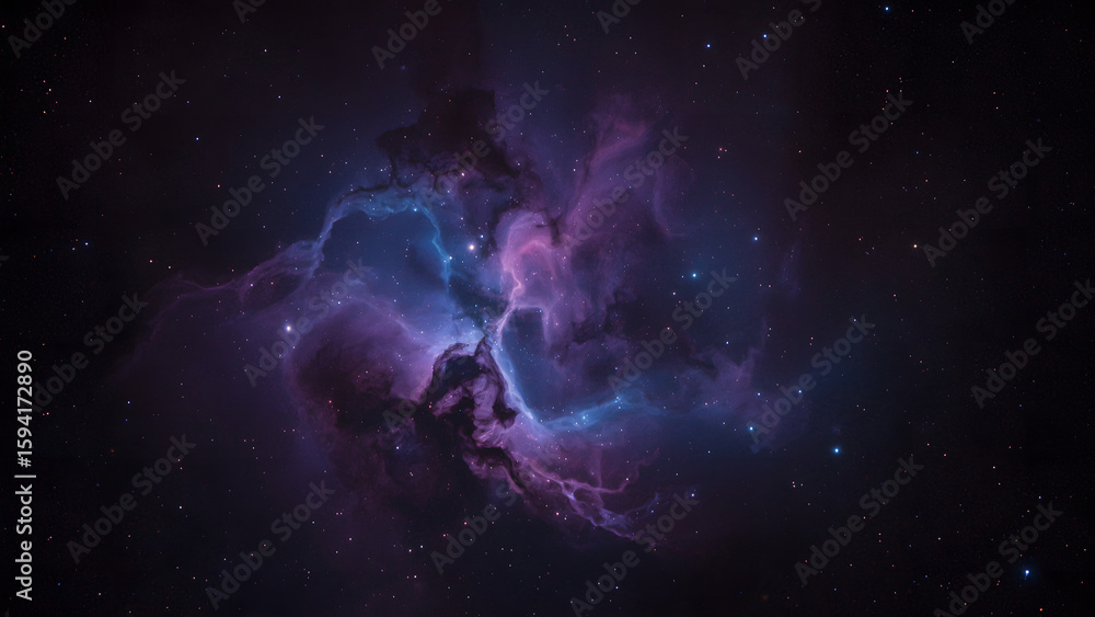 Cosmic Nebula Galaxy 8K Background, Vibrant Space Cloud 8K Background ...