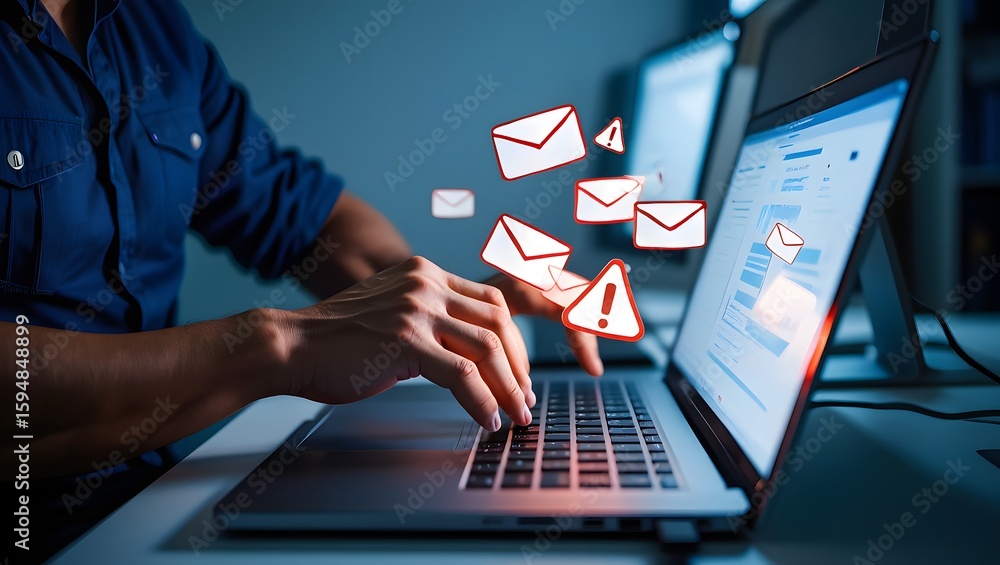Spoofed emails and phishing scams with malicious attachments. Email and ...