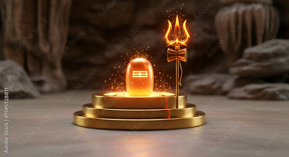 Spiritual Lingam of Lord Shiva. Hindu Puja with Shiva Lingam, Shiva ...