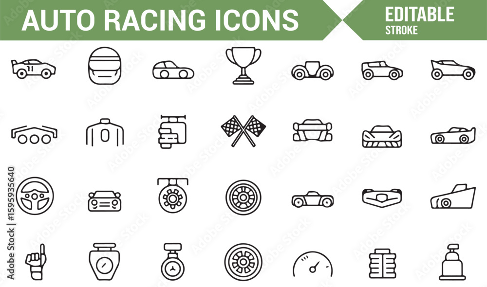 Formula 1 Racing Symbols - Icon Pack for Digital Content Stock Vector ...