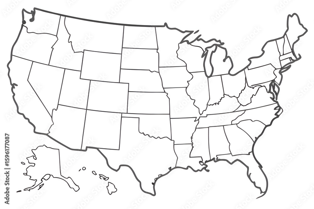 map of usa Blank USA Map Outline – Printable United States Map Without ...