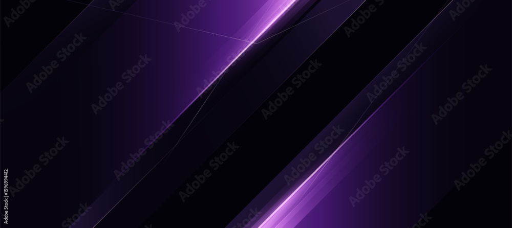 Vetor Modern abstract luxury banner. Abstract purple and black polygon ...