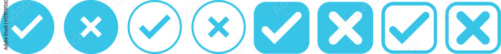 Check tick mark icon set.tick sign accept select confirm correct agree ...