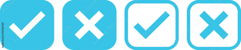 Check tick mark icon set.tick sign accept select confirm correct agree ...