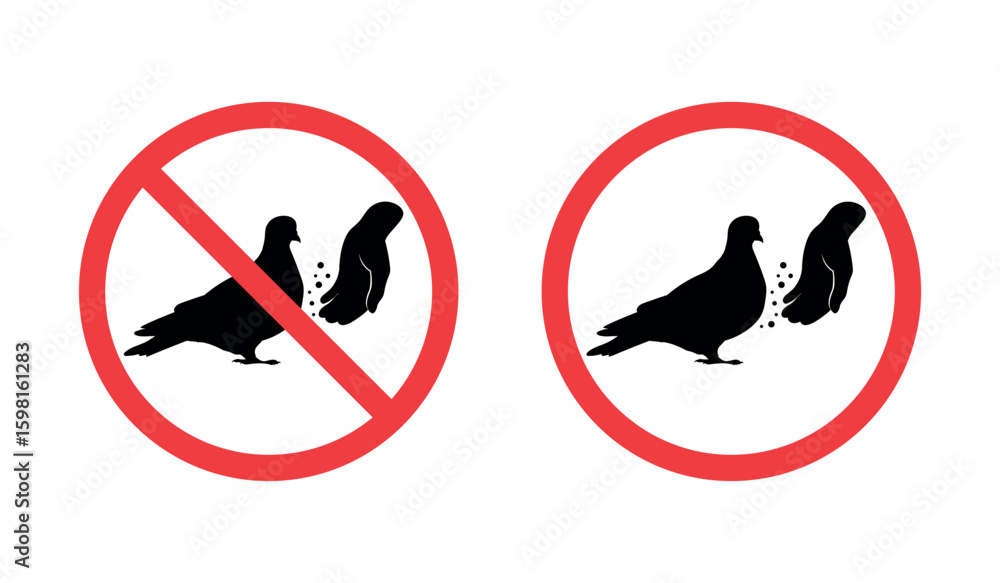 Image vectorielle Stock Not feed pigeons. Dont feeding pigeon ...