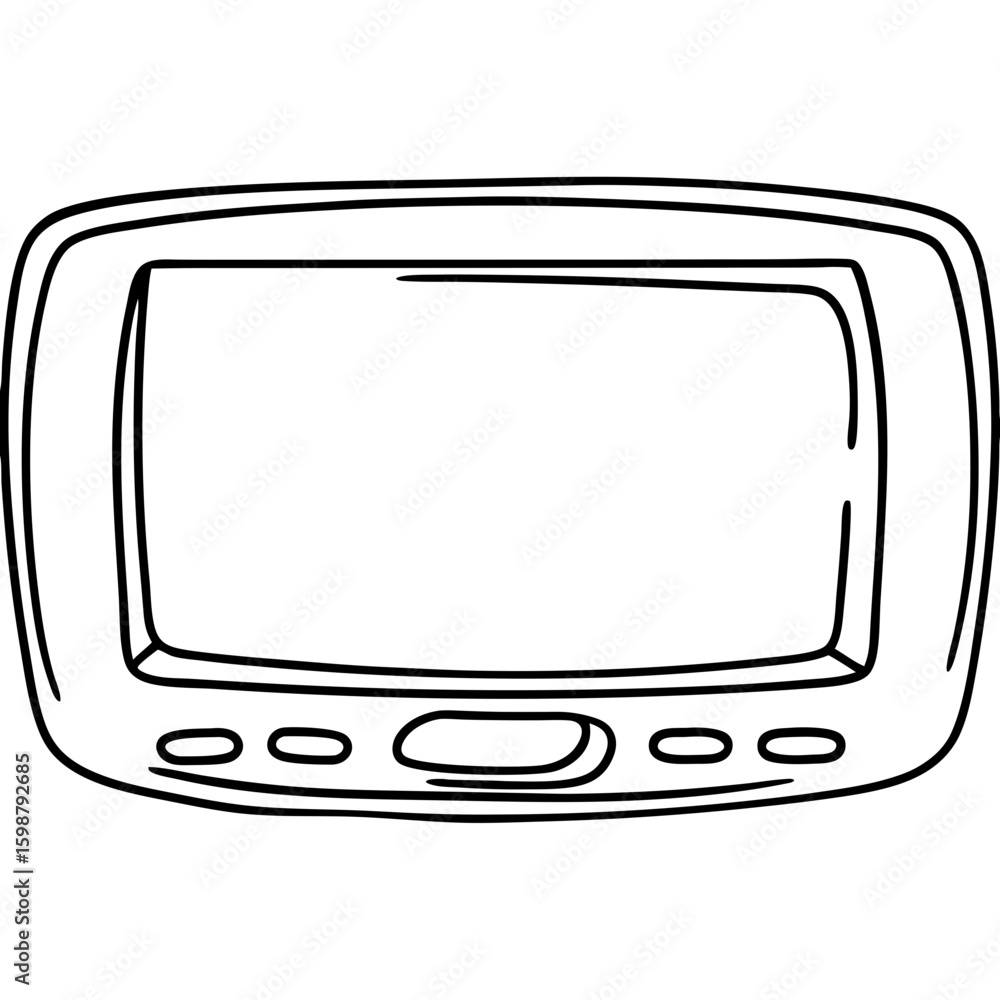 Onboard monitor icon displayed, a simple graphic of vehicle computer ...