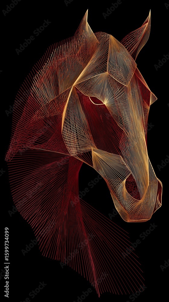 Celebrating the Year of the Horse in 2026 with vibrant symbols of the new lunar holiday ...