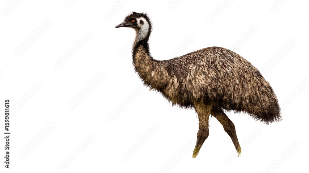 Australian Emu in Field: An Australian emu walking through a grassy ...