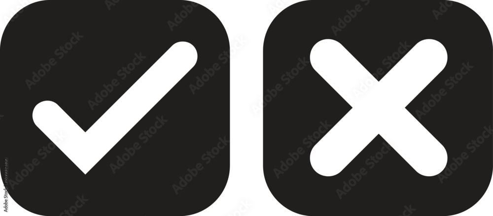 Check tick mark icon set.tick sign accept select confirm correct agree ...