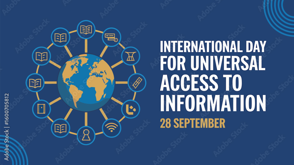 International Day for Universal Access to Information Poster with Books ...