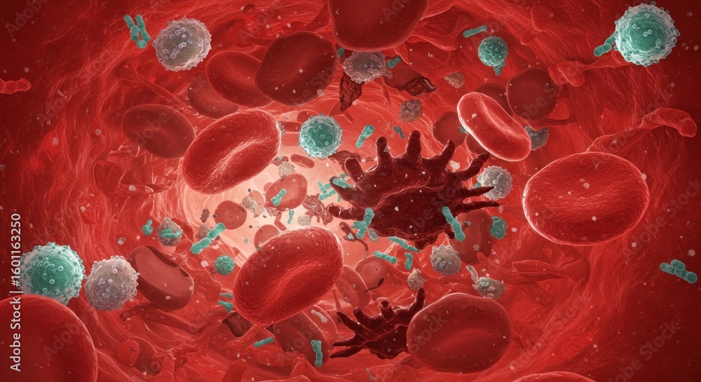 Microscopic visualization of erythrocytes, leukocytes, and thrombocytes ...