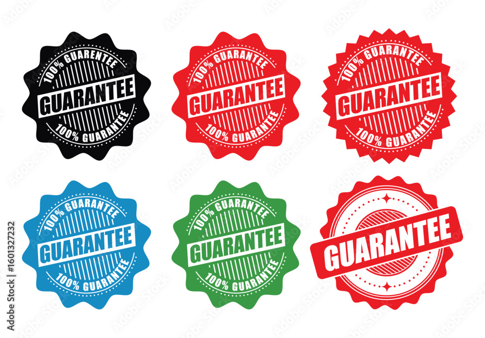100% Guarantee Badge Label – Vector Certified Seal for Trust and ...