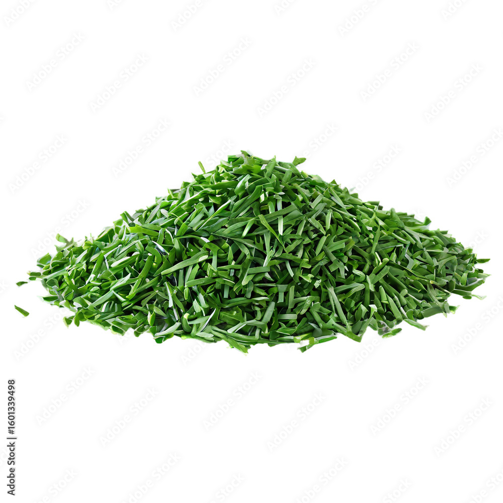 Small pile of chopped green chives isolated on transparent background ...