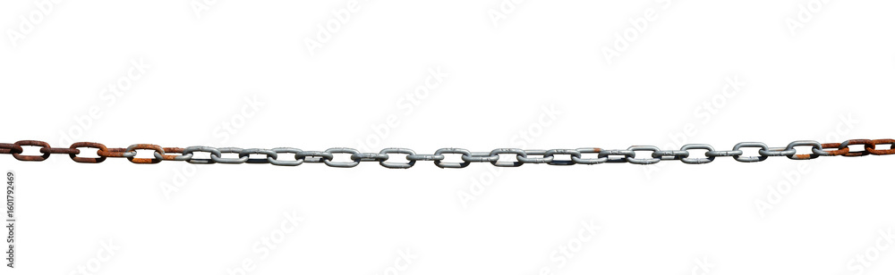 long silver metal chain link isolated on white Stock Photo | Adobe Stock