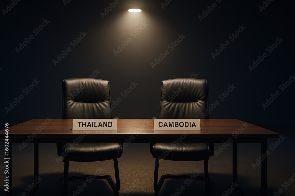 Stock-Illustration „Negotiation setup between Thailand and Cambodia ...