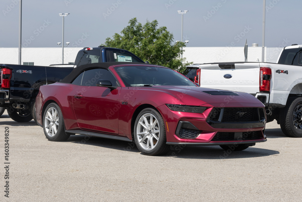 Ford Mustang GT Convertible Premium display at a dealership. Ford ...