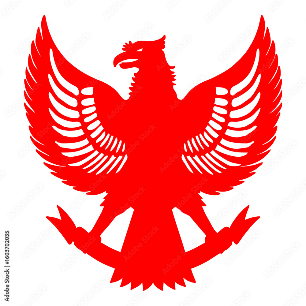 Garuda Pancasila silhouette Stock Vector | Adobe Stock