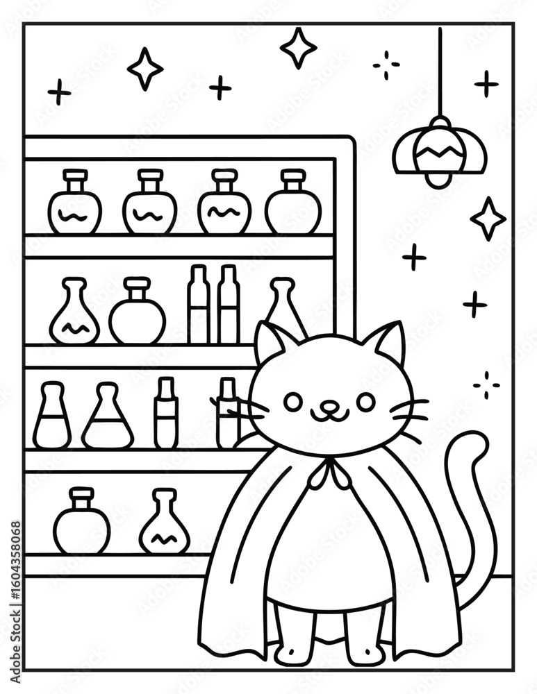 Image vectorielle Stock Halloween Coloring Page – Fun, Spooky, and Easy ...