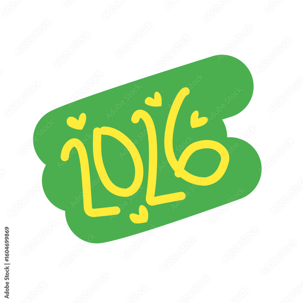 New year 2026 hand drawn illustration. New year 2026 icon. New year ...