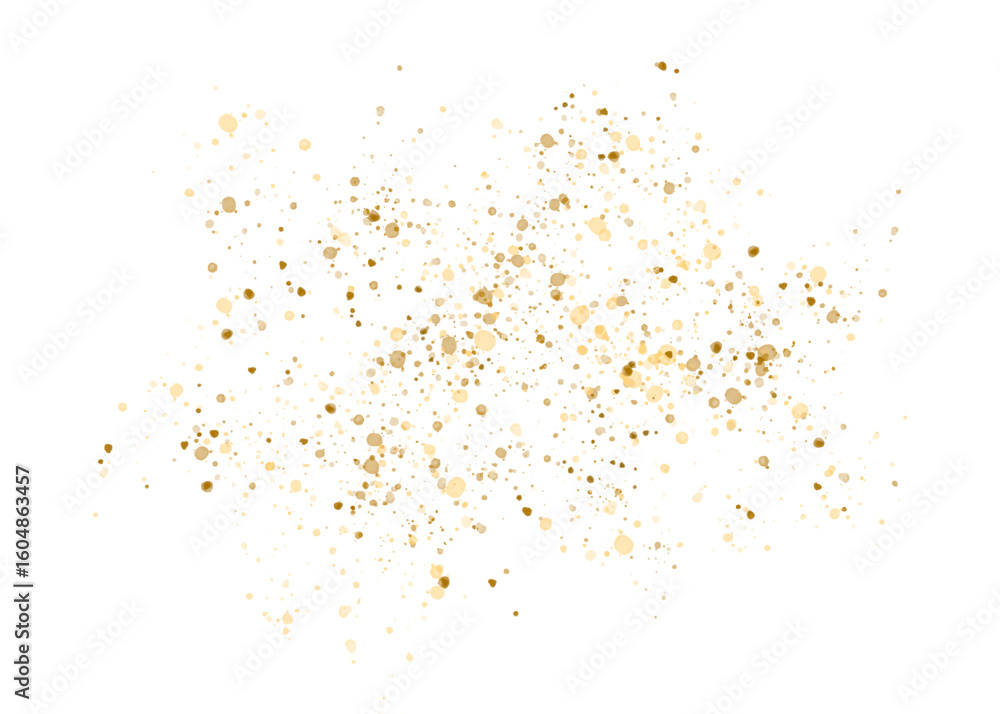 Gold glitter, scattering of shiny golden particles, glow confetti Stock ...