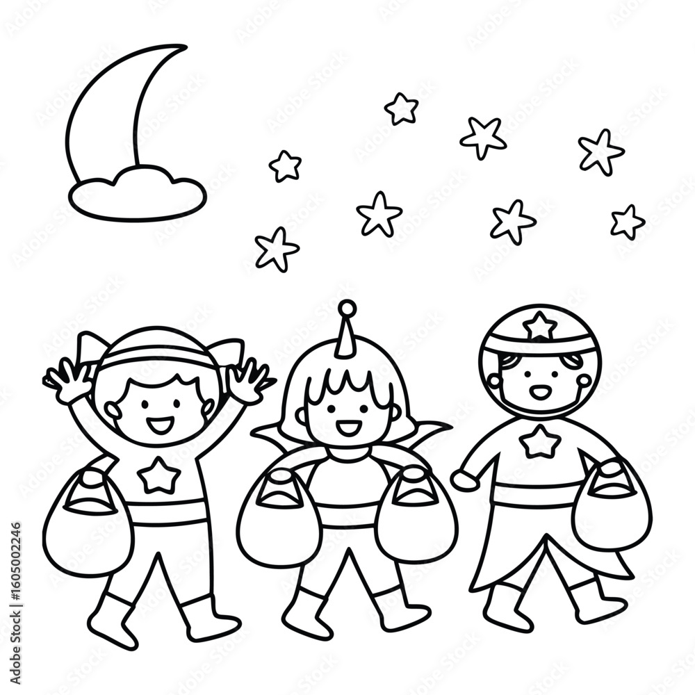 Spooky Pals – Cute and Easy Halloween Coloring Pages for Kids and ...