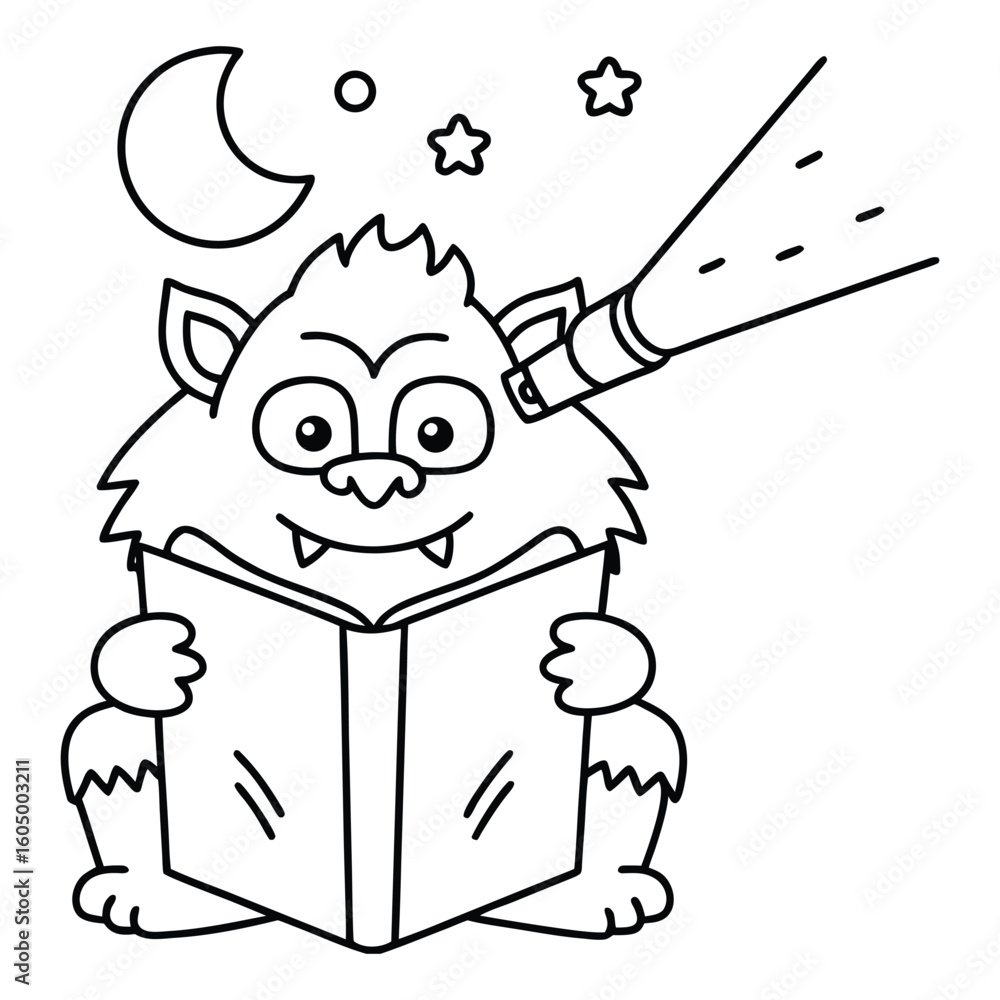 Stock-Vektorgrafik „Spooky Pals – Cute and Easy Halloween Coloring ...