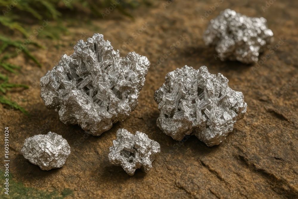 Raw platinum nuggets with crystalline structure discovered in ...