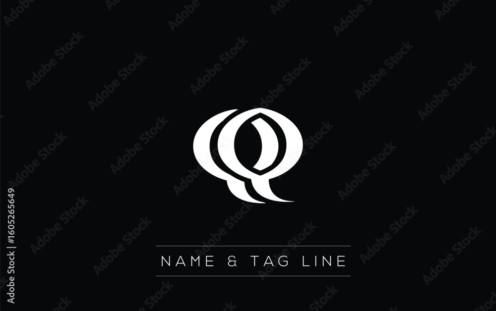 QQ logo design. A sophisticated, minimalistic logo design featuring ...