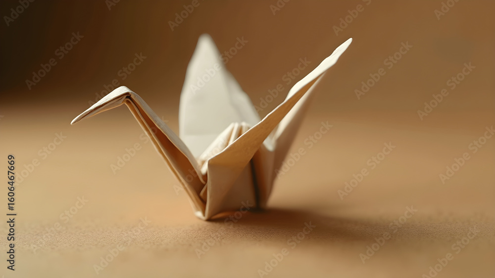how to fold a paper crane. origami crane tutorial. realistic paper ...
