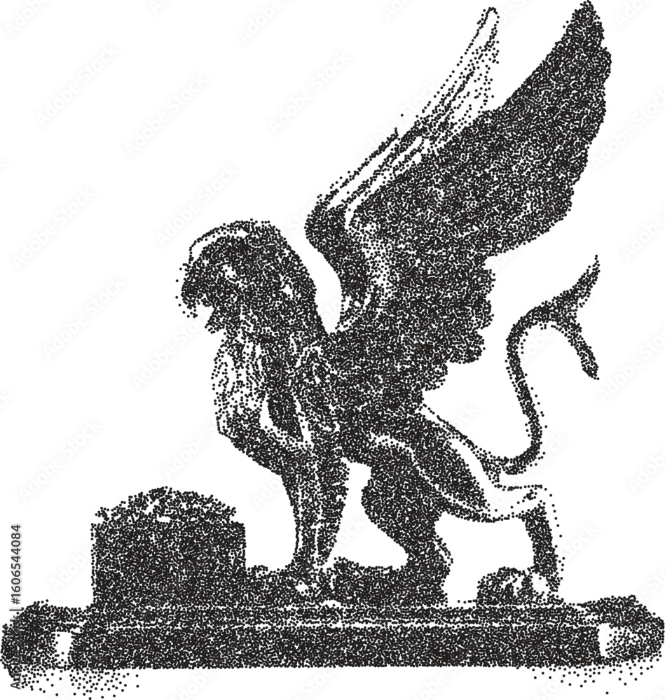Angel y2k retro stipple art statue brutalist halftone vector png ...