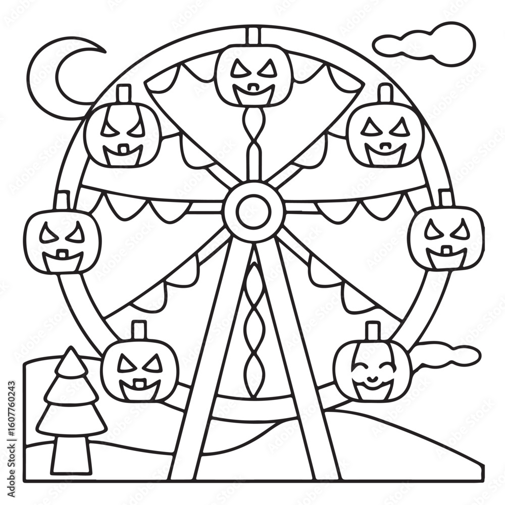 Halloween Bold and Easy Coloring Pages for Adults – Fun, Simple, and ...