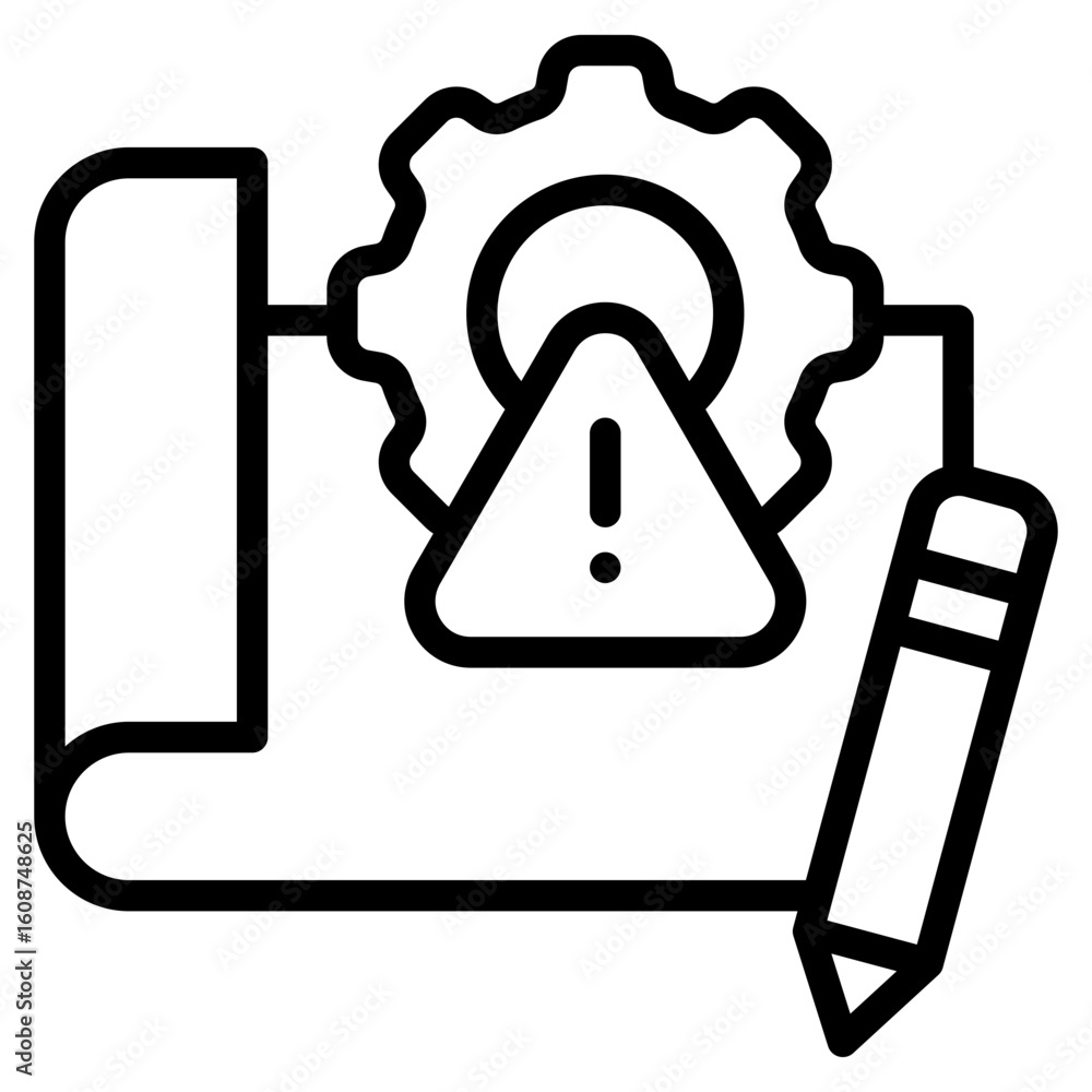 Project Risk Icon Stock Vector | Adobe Stock