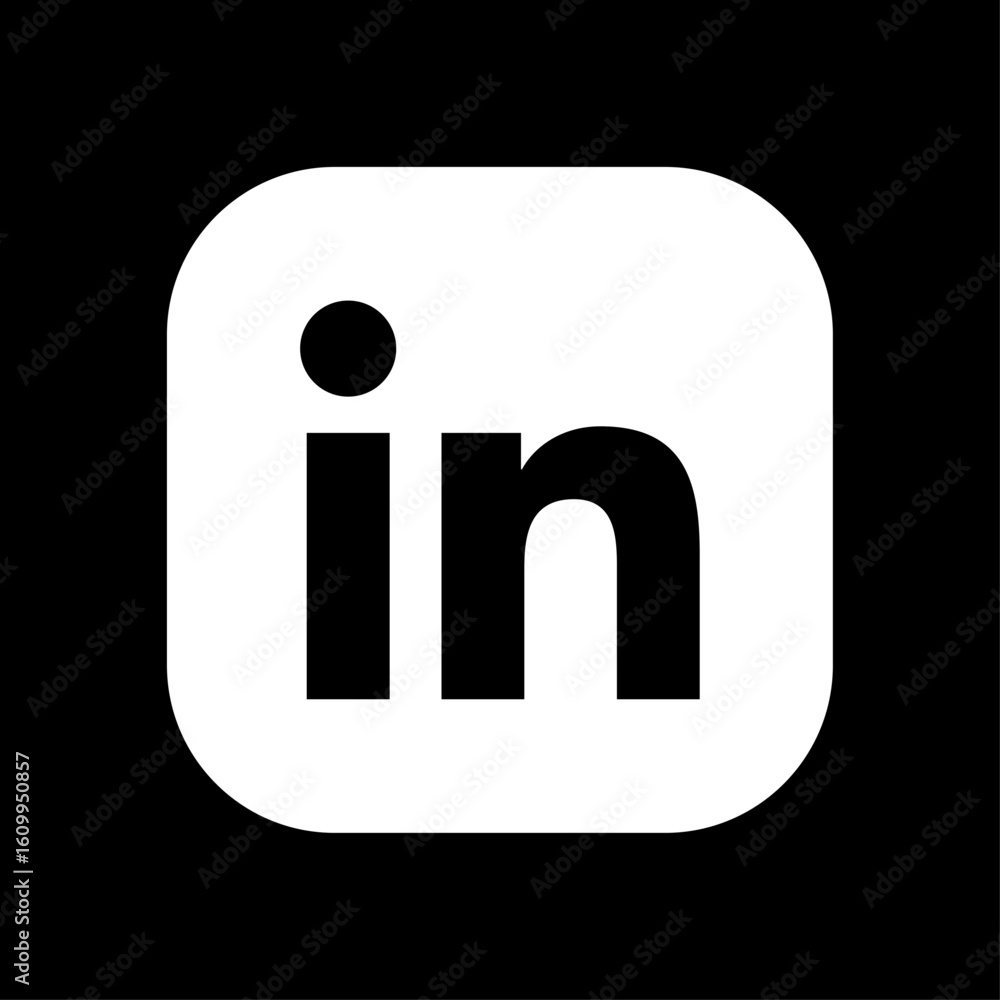 Stock-Vektorgrafik „LinkedIn Logo App Icon, White Social Media Square ...