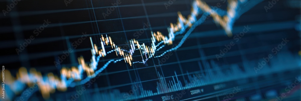 Stock Market Graph Showing Manipulated Upward Trend With Clean Space ...