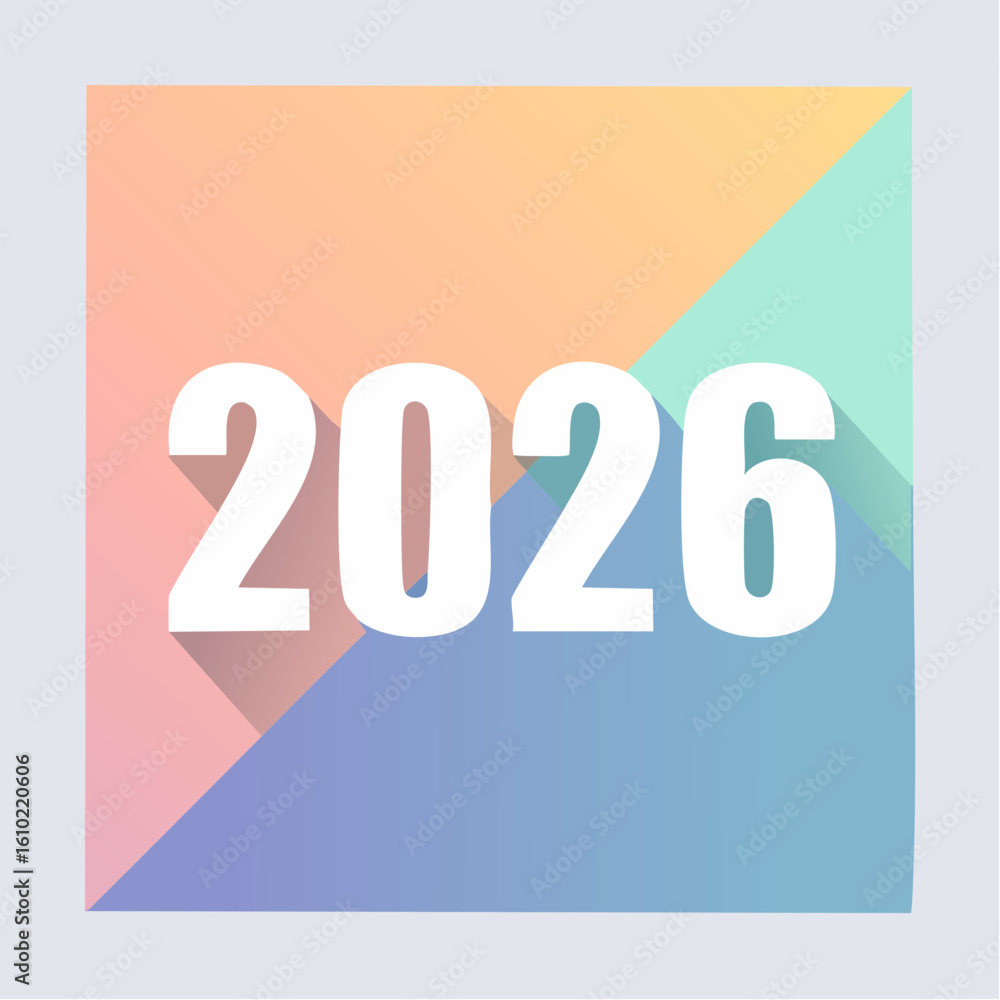 2026 future prediction: A colorful, geometric, and modern design that ...