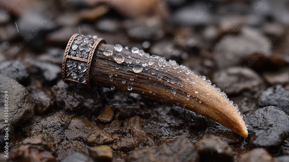 Matte brown prehistoric beaver tooth, ice age mammal fossil for ...