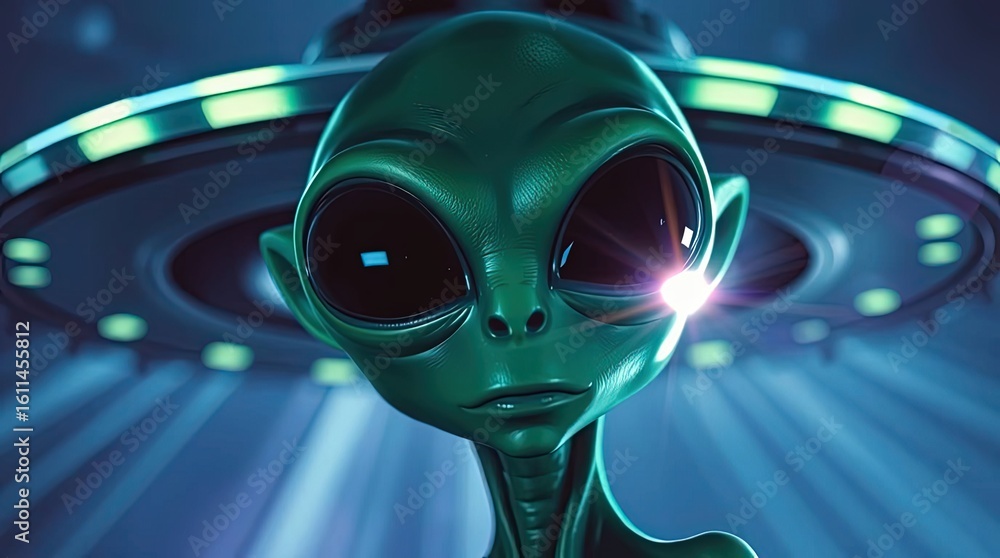 Mysterious Alien and Flying Saucer Scene – First Contact with ...