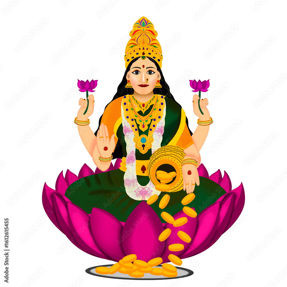 Lakshmi Devi - Lakshmi Pujan - Diwali, Dhanteras Puja, Diwali Puja ...